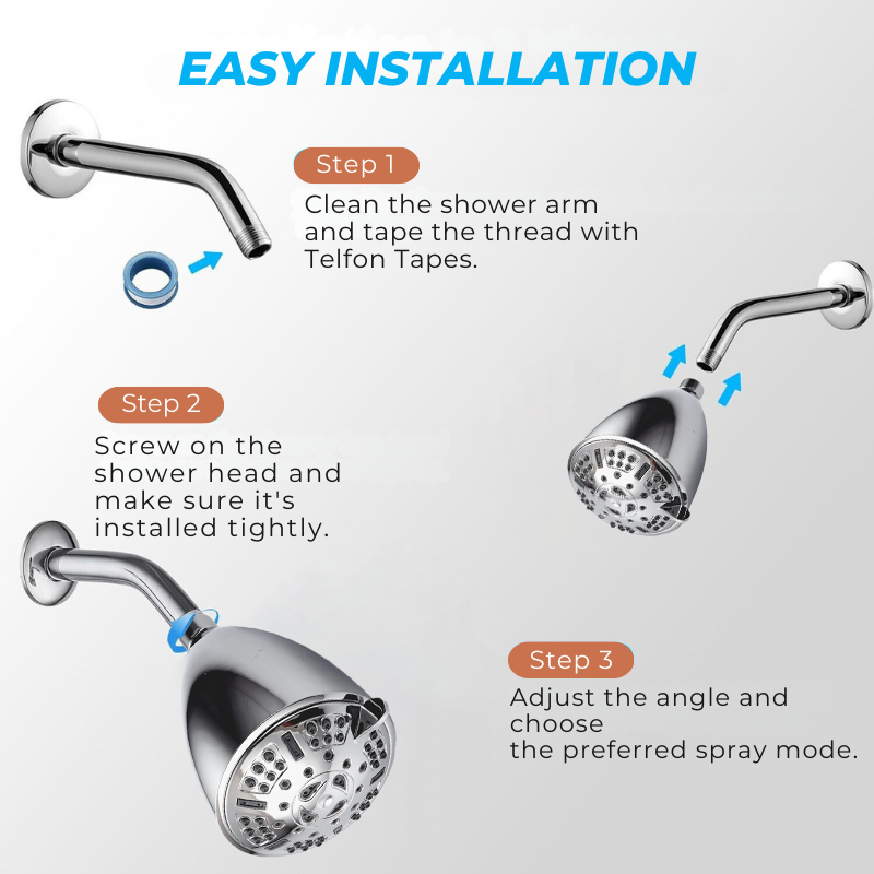 20 Stage Filtration Fixed Wall Shower Head - Bell Shaped ...
